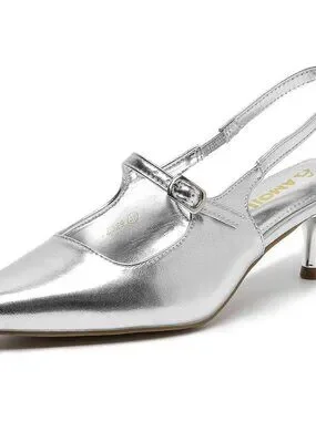 Shoes | Womens Closed Pointed Toe Kitten Heel Slingback Low Heel Pumps ...